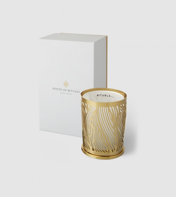 Rituals UAE | Luxury Candle Holder - Metal Leaves Gold